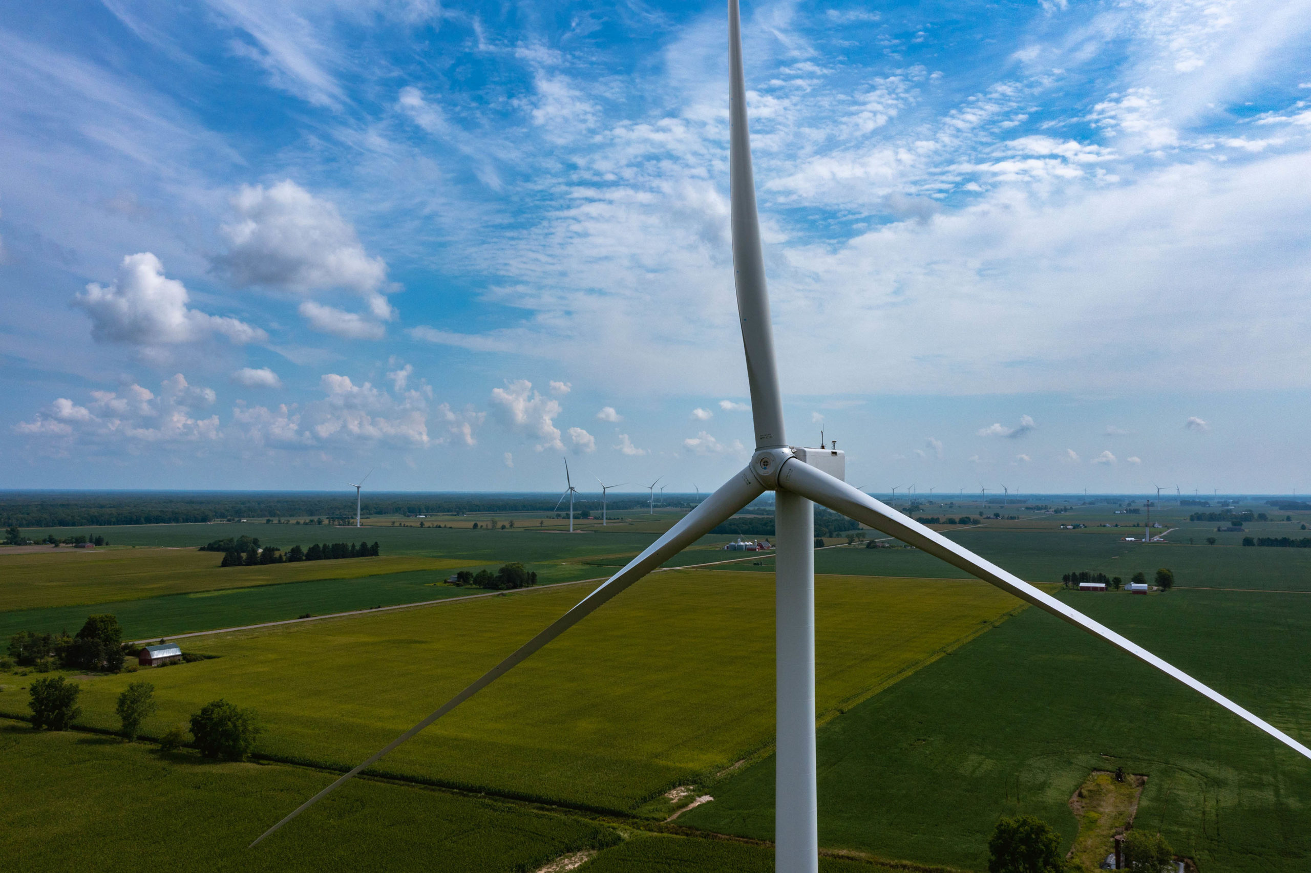 Turbine construction at Meridian Wind is complete! - Empowering Michigan