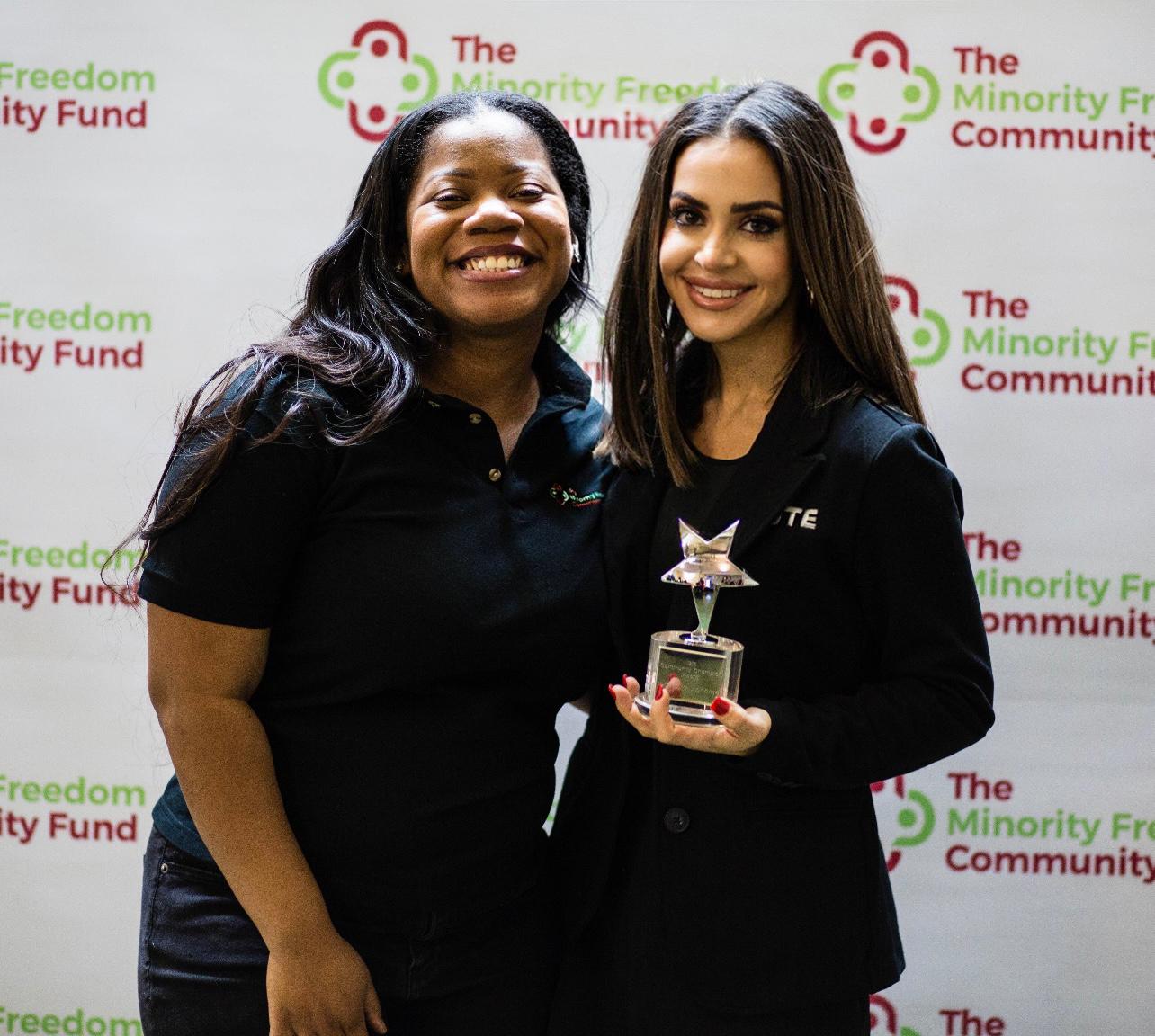 Award-winning volunteerism with Minority Freedom Community Fund ...